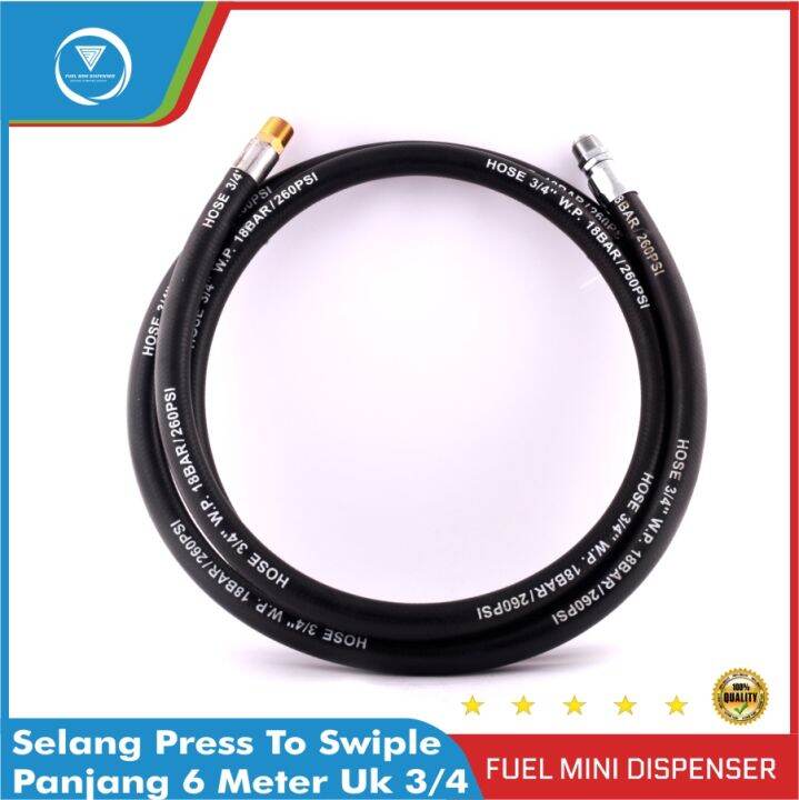 Selang SPBU Nozzle Ukuran 3/4 Panjang 6 meter Pres To Swivel | POMPA ...
