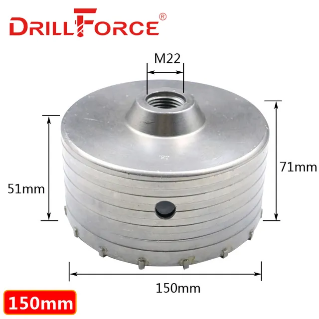 Drillforce 30-160mm Concrete Hole Saw Electric Hollow Core Cement Stone ...
