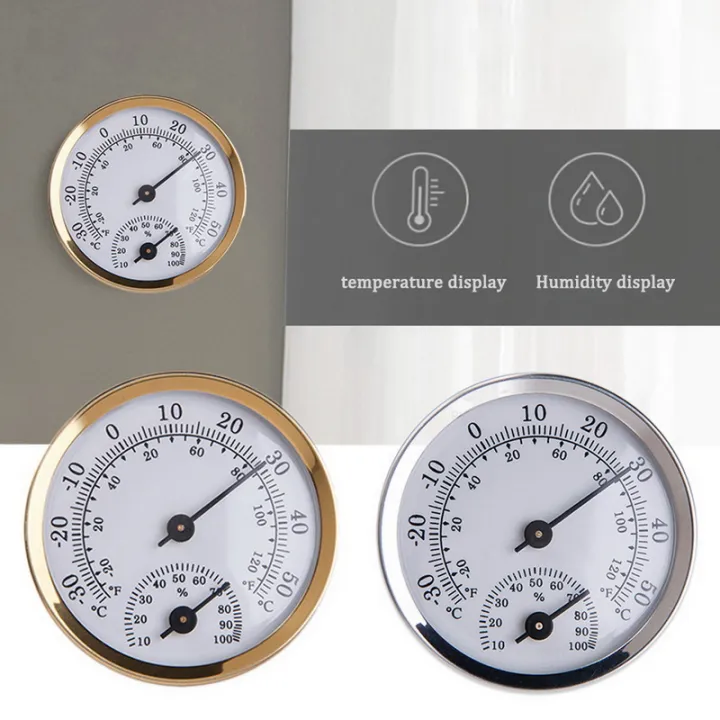 Thermometer Hygrometer Aluminum Alloy Plastic PVC Wall Mounted Humidity ...