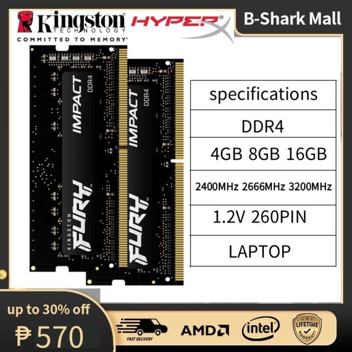 Original Kingston Fury Impact DDR4 SODIMM 16GB 32GB Module 3200MHz CL20 GAMING RAM KF432S20IB/16 ...