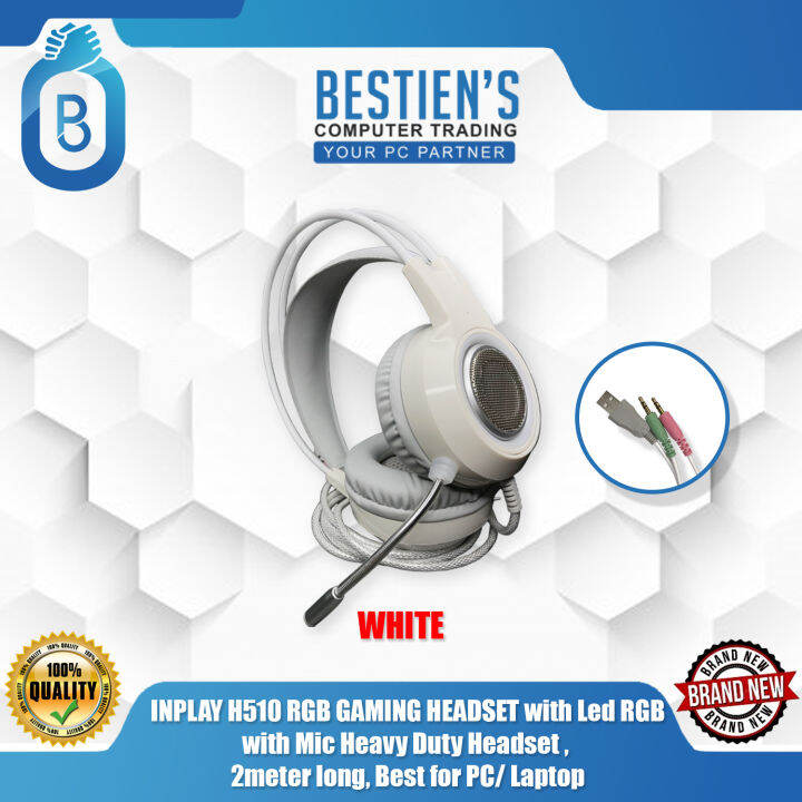 INPLAY H510 RGB GAMING HEADSET with Led RGB, with Mic Heavy Duty ...