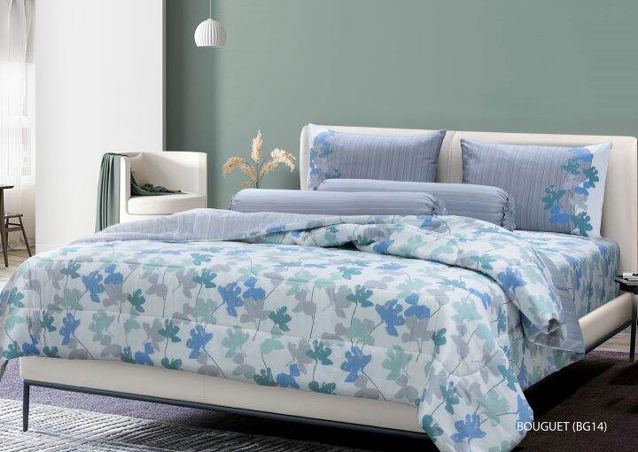 STEVENS ชุดเครื่องนอน ดีไซน์ BOUGUET รุ่น SOFTEX เนื้อผ้าไมโครไฟเบอร์ | Lazada.co.th