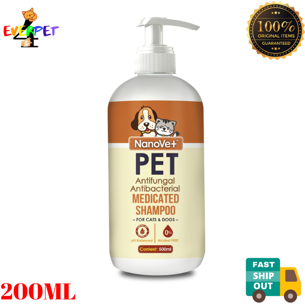 NANOVET Pet Medicated Shampoo 200ML for Cat and Dog | Lazada
