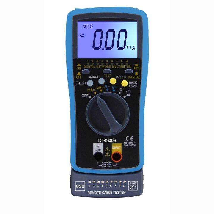 ZZOOI Network Multimeter with Cable Test AUTO ranging DT4300B sale ...
