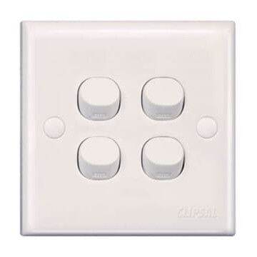 SCHNEIDER CLIPSAL S-Classic Saklar 4 Gang 1 Arah 4 Gangs 1 Way Switch ...