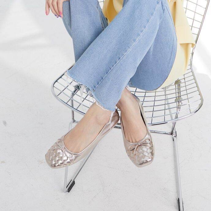 Choushoes รองเท้าหนังแกะ รุ่น Zara ทรง Flat นิ่มใส่สบาย | Lazada.co.th