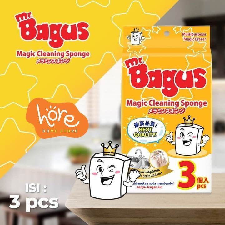 Mr. Bagus Magic Cleaning Sponge (Spon Ajaib) Spons Cuci Piring Isi 3 ...