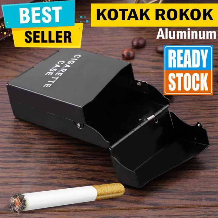 Tempat Bungkus Rokok Aluminium Case Automatic Ejection Metal Box Muat ...