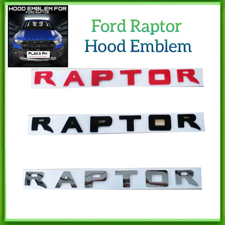 Ford Raptor logo Car Hood Emblem Sticker(red) | Lazada PH