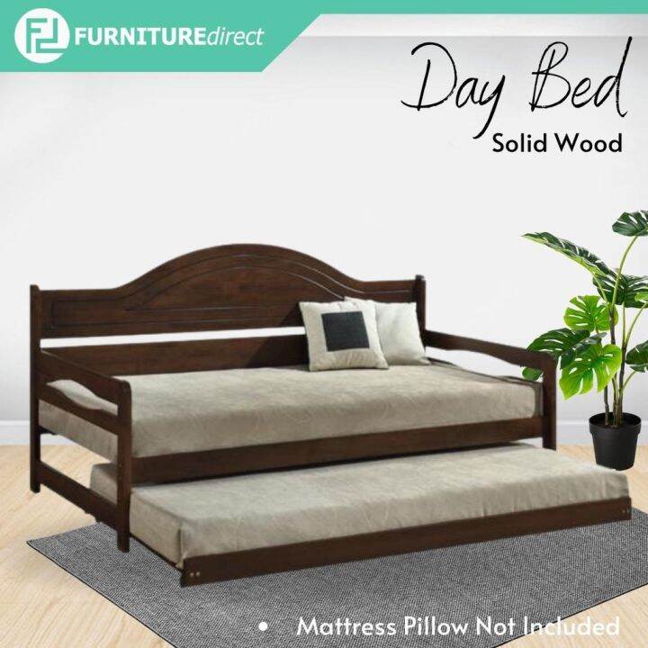 LOFT Design KEISHA Solid Wood single size pull out bed frame Day Bed ...