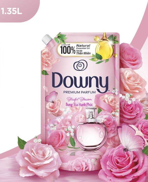 DOWNY Blissful Blossom Fabric Softener Perfume Antibacterial Refill ...
