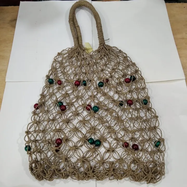 Tas Noken Papua Rajutan Kulit Kayu Model Terbaru Ukuran Besar Manik ...