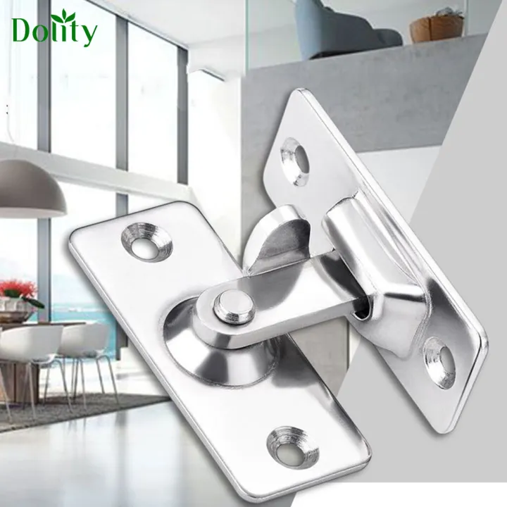 Dolity 90 Degree Door Clasp Lock Shift Door Lock Button Push Pull ...