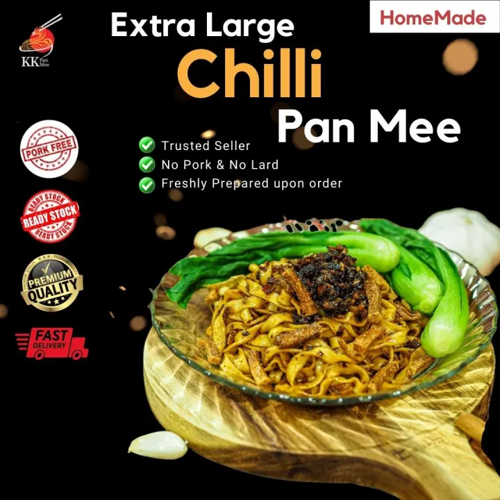 Pan Mee Homemade Black Chilli Sauce PORK FREE Mee Noodles | Lazada