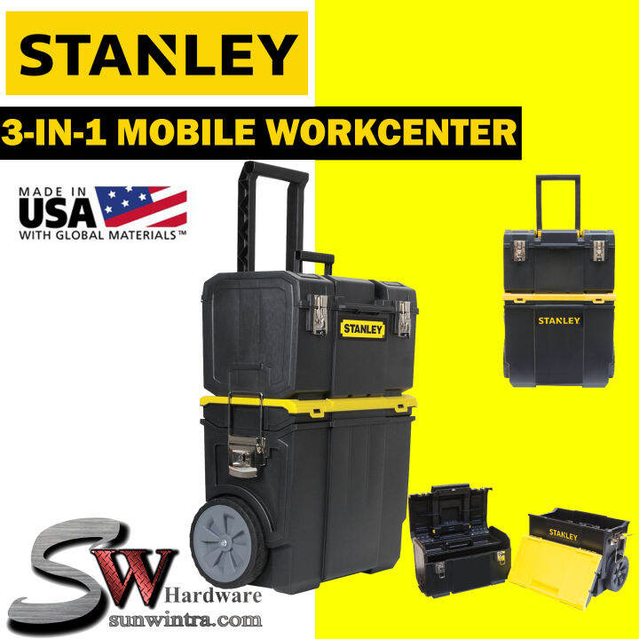 STANLEY 3 IN 1 Mobile Work Center #STST18613 / TROLLEY TOOL BOX | Lazada