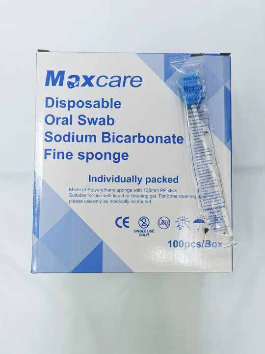 Maxcare Sodium Bicarbonate Fine Sponge Oral Swabs | Lazada Singapore