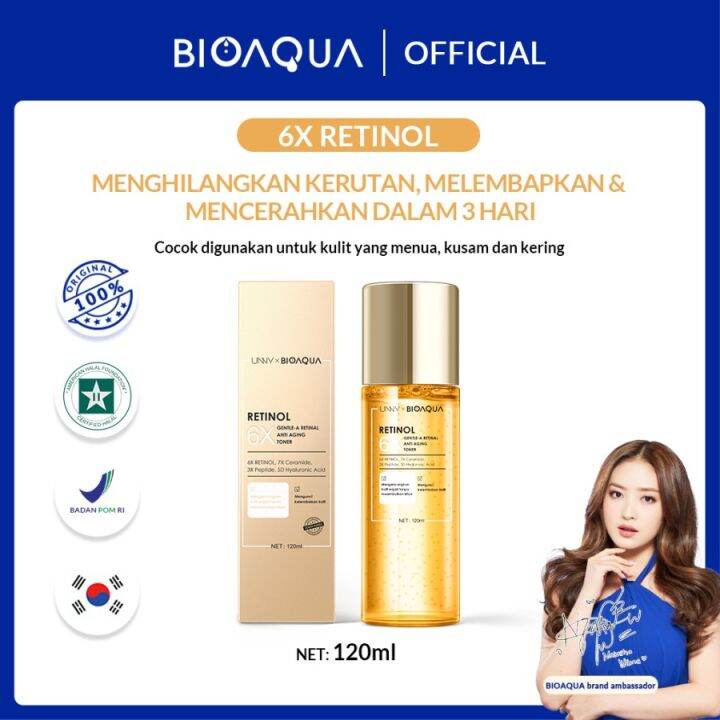BIOAQUA 6X Gentle-A Retinol Anti Aging Toner 120ml | Lazada Indonesia
