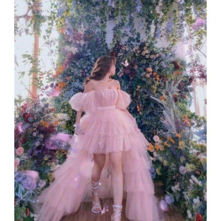 tulle long back gown | Lazada PH