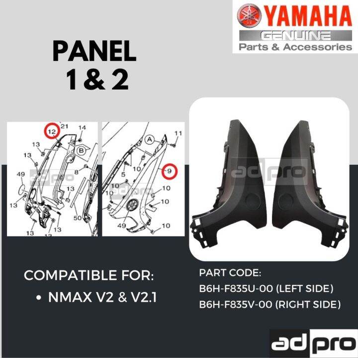 【factory outlet】 NMAX V2 PANEL 1 AND 2 (YAMAHA GENUINE) (front , side ...