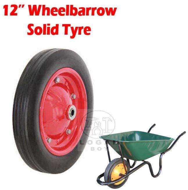 TAYAR KERETA SORONG 12” SOLID TYRE WHEELBARROW WHEEL | Lazada