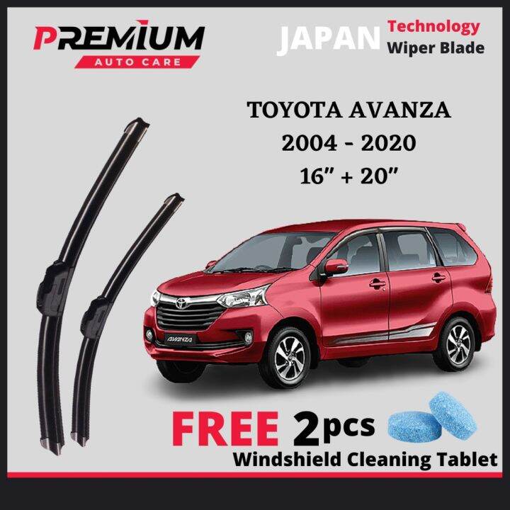 🔥 TOYOTA AVANZA 2004-2020 PREMIUM RUBBER WIPER BLADE JAPAN TECHNOLOGY ...