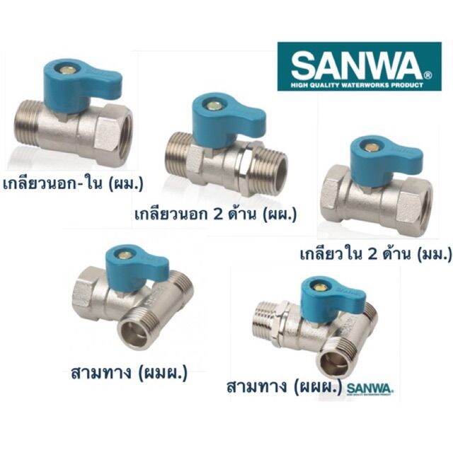 มินิบอลวาล์ว SANWA 1/2 | Lazada.co.th