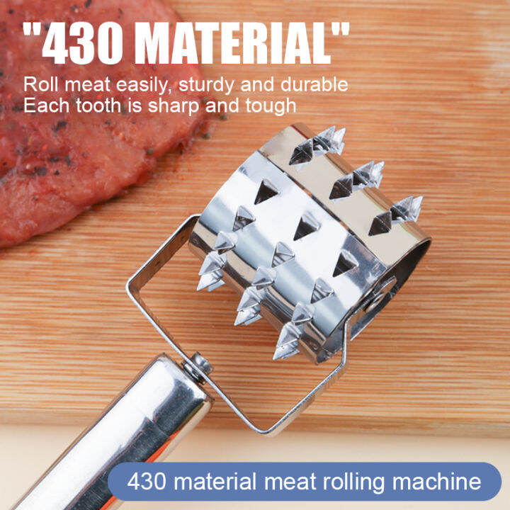 Meat Tenderizer Stainless Steel Meat Tenderizer Roller Rolling Hammer