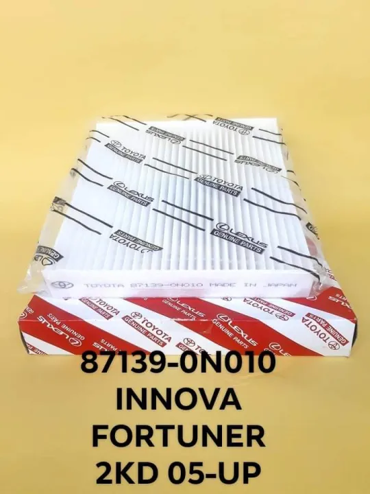 TOYOTA GENUINE CABIN FILTER 87139-0N010 for INNOVA 2005-2015, FORTUNER ...