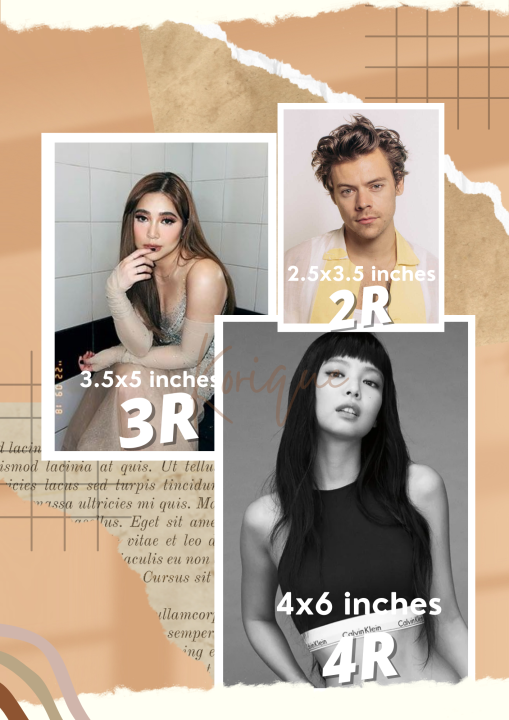 Korique Printing Service | 3R - 3.5x5 inches |2R 3R 4R 5R 6R 8R A4| | Lazada PH