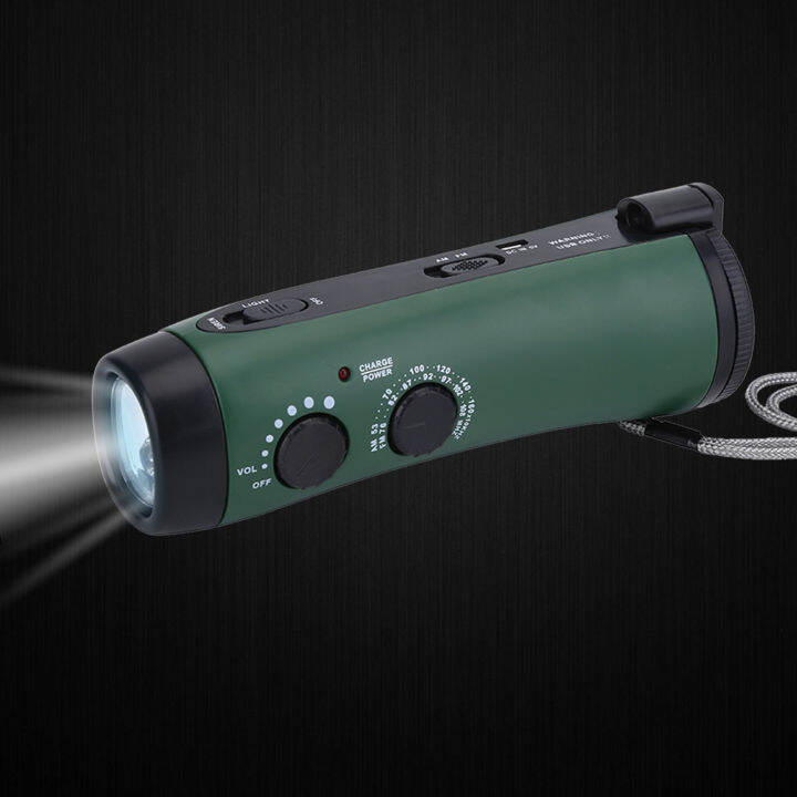 Outdoor Emergency Radio with Hand-crank Flashlight Multi-Function Hand ...