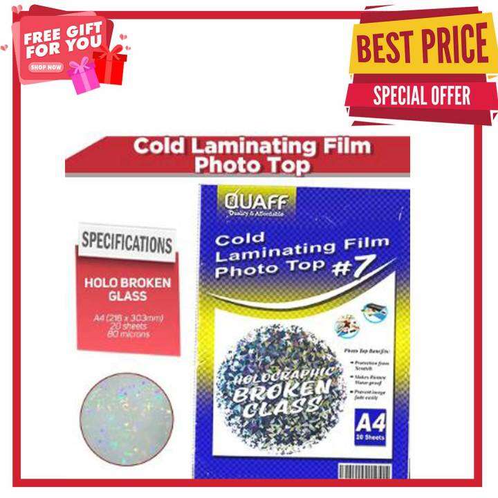 QUAFF Photo Top A4 Size 80micron Broken Glass (20 sheets) | Lazada PH