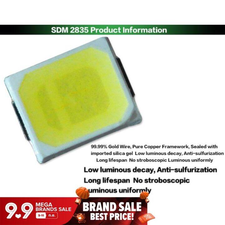 [In Stock]DA 100 Pcs SMD LED 2835 White Chip 1W 3V Ultra Bright SMT PCB ...