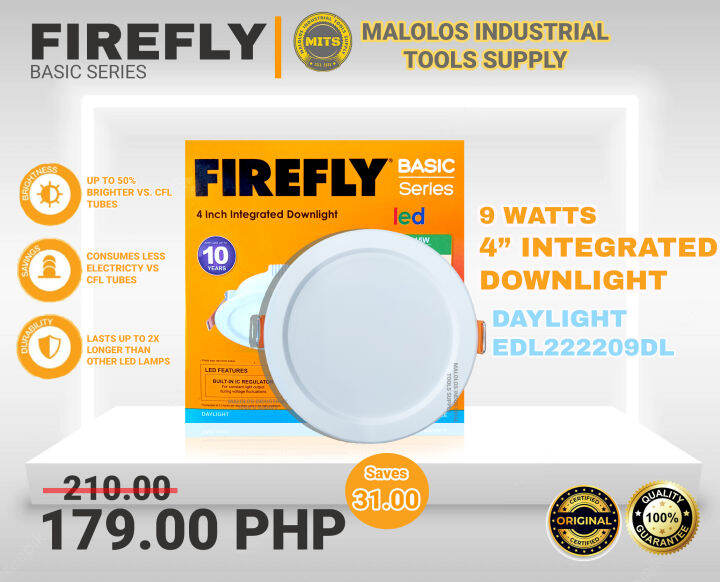 FIREFLY 4" Intergrated Downlight Daylight EDL222209DL | Lazada PH