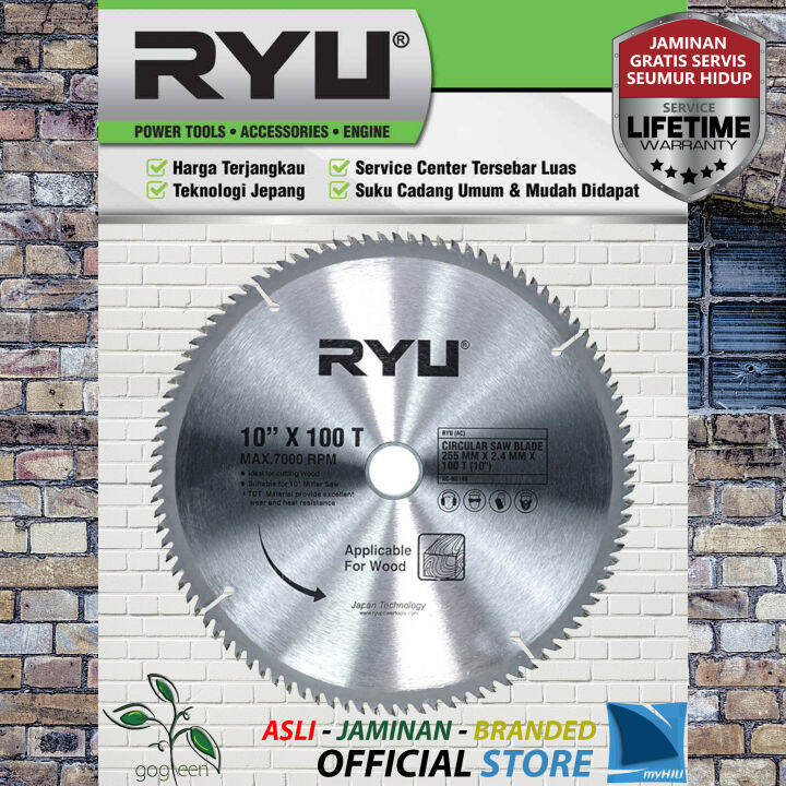 Mata Pisau Sirkuler 10" inch 100T Mesin Gergaji Kayu Plastik Aluminium Gurinda Tangan - Circular ...