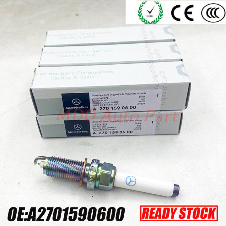 หัวเทียนอิริเดียมคู่ A2701590600 4-6ชิ้นสำหรับ W176 W204 W212 W205 S204 ...