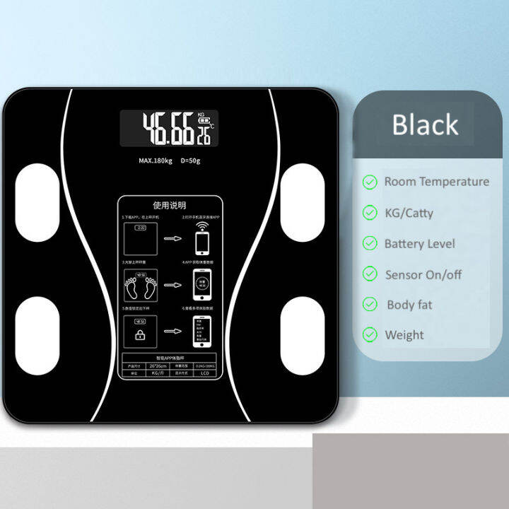 Smart Digital Weighing Scale Bathroom Scale With Health Trace Penimbang ...