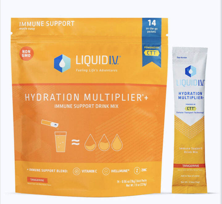 Liquid I.V. Hydration Multiplier Plus Immune Support, 14 Individual ...