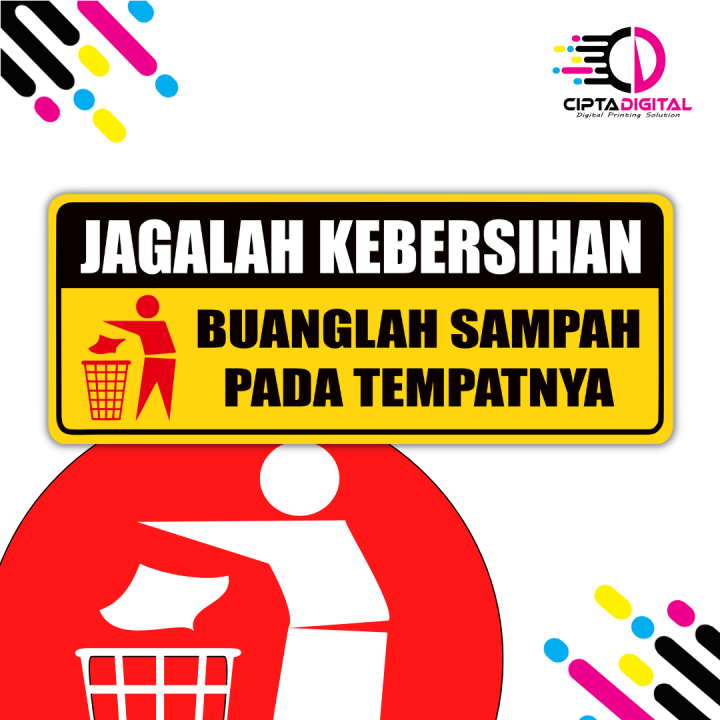 Stiker Matikan Buang Sampah Pada Tempatnya | Lazada Indonesia