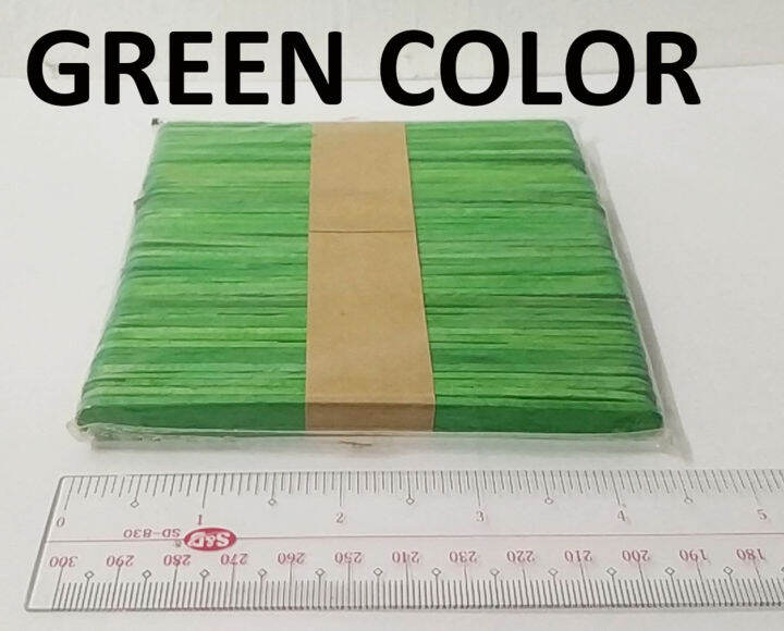 POPSICLE STICK GREEN COLOR ( 1 SET OF 50 PIECES ...