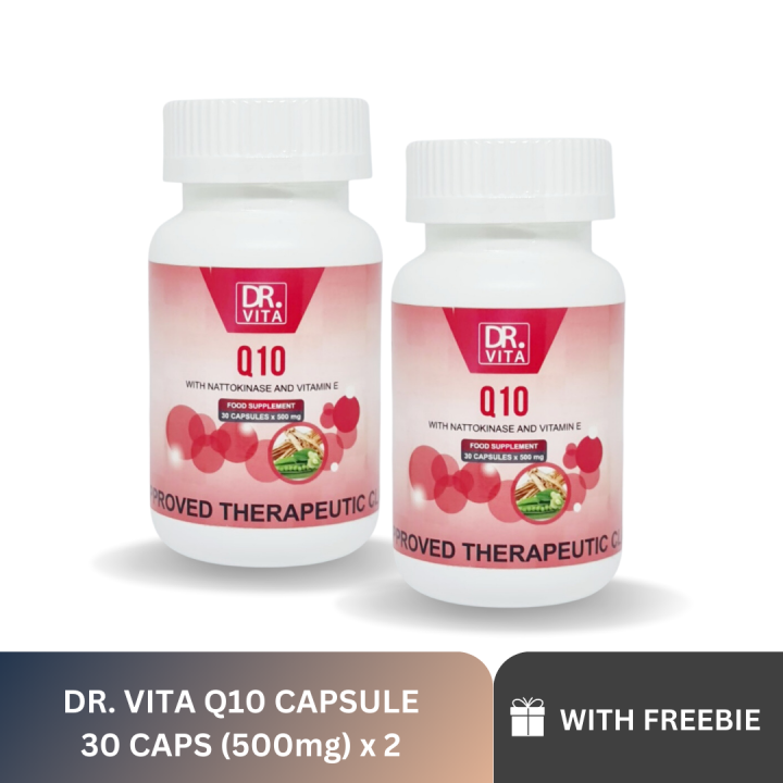 SET OF 2 Dr Vita Q10 With Nattokinase 30 capsule authentic original dr vita q10 good for the ...