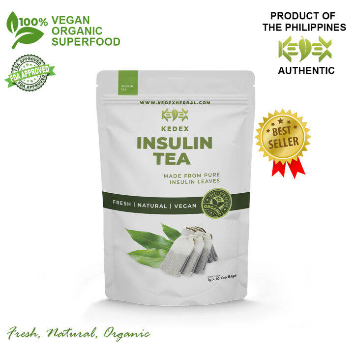 Organic Pure Insulin Plant Tea - 10 Tea Bags Authentic Original Cures ...