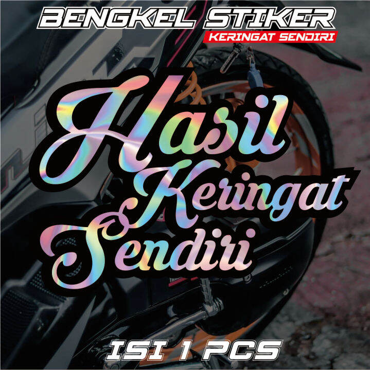 Stiker Motor Hasil Keringat Sendiri Cutting Bukan Printcut Sticker ...