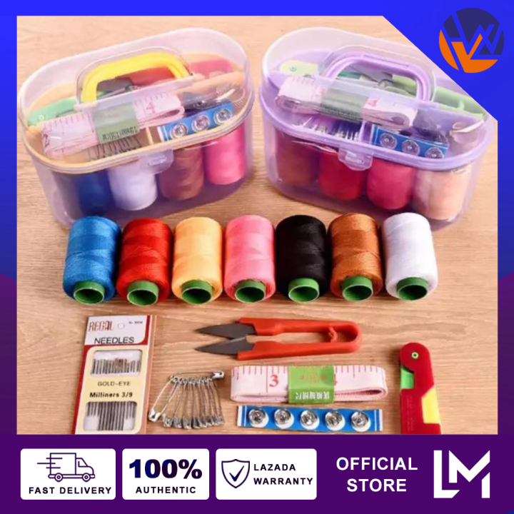 HLW Sewing Kit Needle Box Set 10 in1 Household Sewing Tools Portable ...
