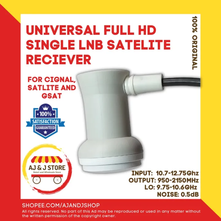 [Ready Stock] Universal Full HD Single LNB Satelite Reciever (For Cignal, Satlite, GSAT ...