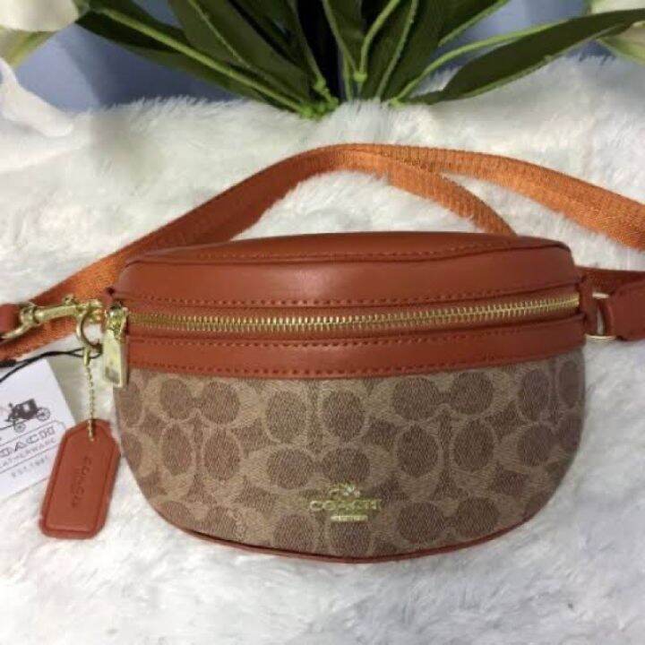 กระเป๋าเข็มขัดหนัง Coach 39937 เรนโบว์ เร็กซ์ซี่ ผู้หญิงผู้ชายเอว ...