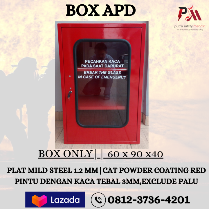 BOX APD MERAH K3 SAFETY LEMARI PENYIMPANAN ALAT PETUGAS DAMKAR FIRE ...
