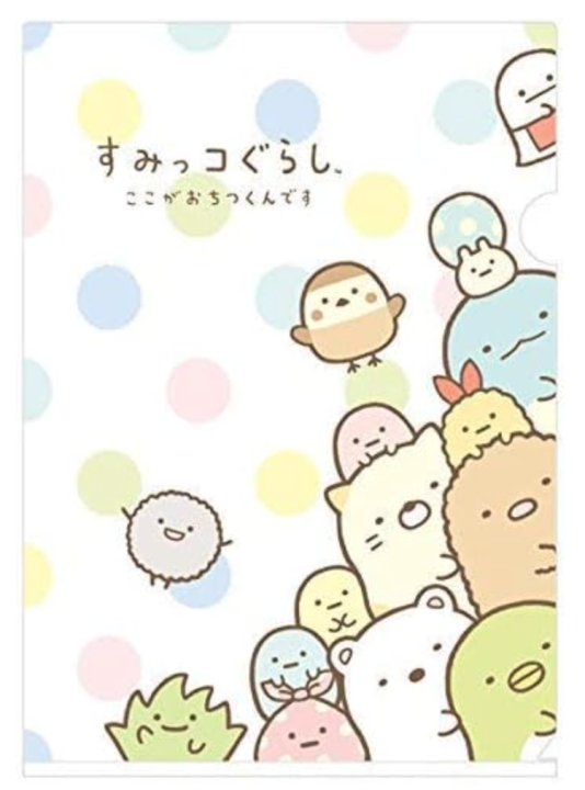 พร้อมส่ง แฟ้มพลาสติกใส Sumikko ลาย Polka Dot นำเข้าจากญี่ปุ่นแท้ 100% ...