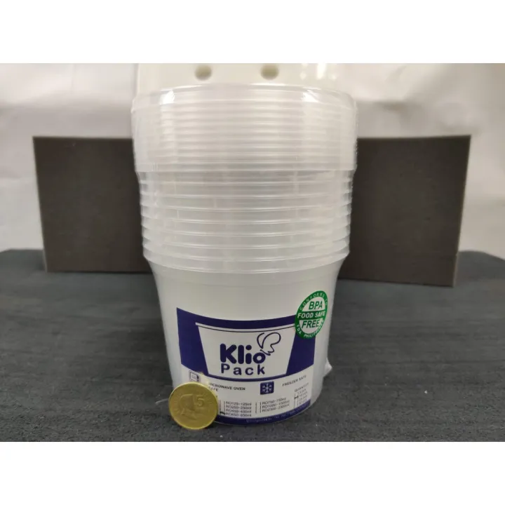 Microwaveable Plastic Container ROUND (KLIO) [Pack of 10pcs] | Lazada PH