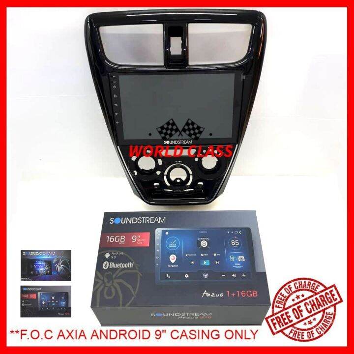 PERODUA AXIA 2014-2022 (UV BLACK) SOUNDSTREAM ANDROID PLAYER 9 INCH ...