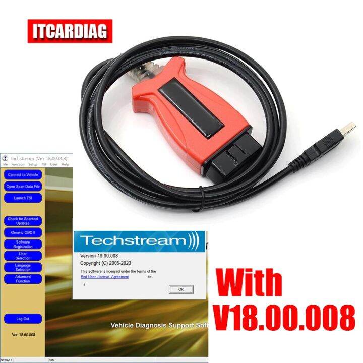 V160 JLR Pro J2534สำหรับ Volvo และสำหรับ TOYOTA TIS Techstream 18.00. ...